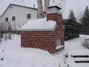 Canadian wood fired brick pizza oven